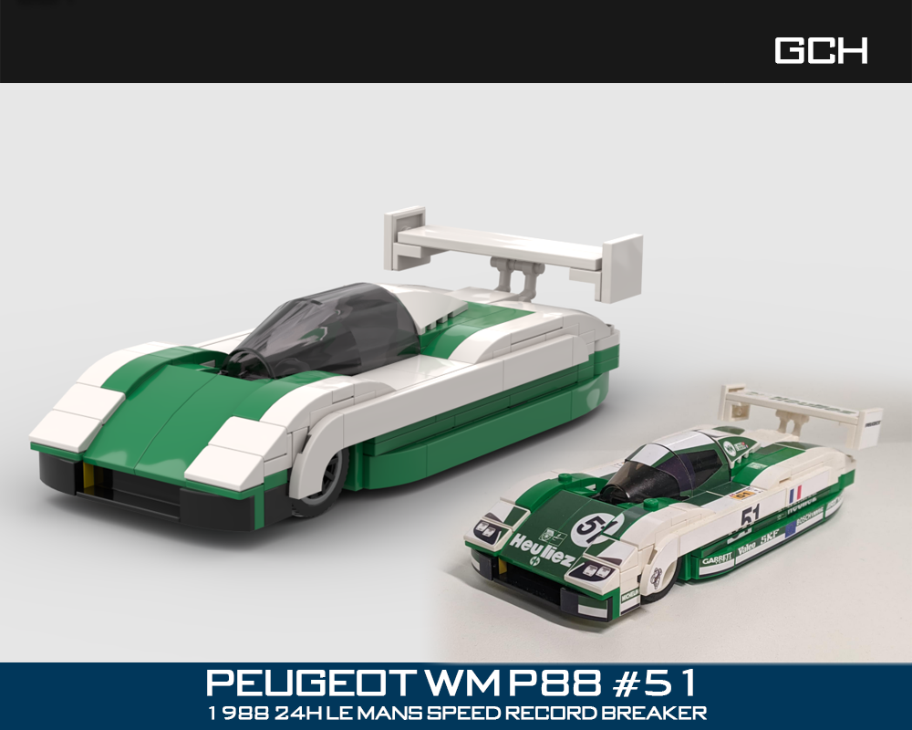 LEGO MOC Peugeot WM P88 #51 1988 Le Mans Speed record breaker by GCh | Rebrickable - Build with LEGO