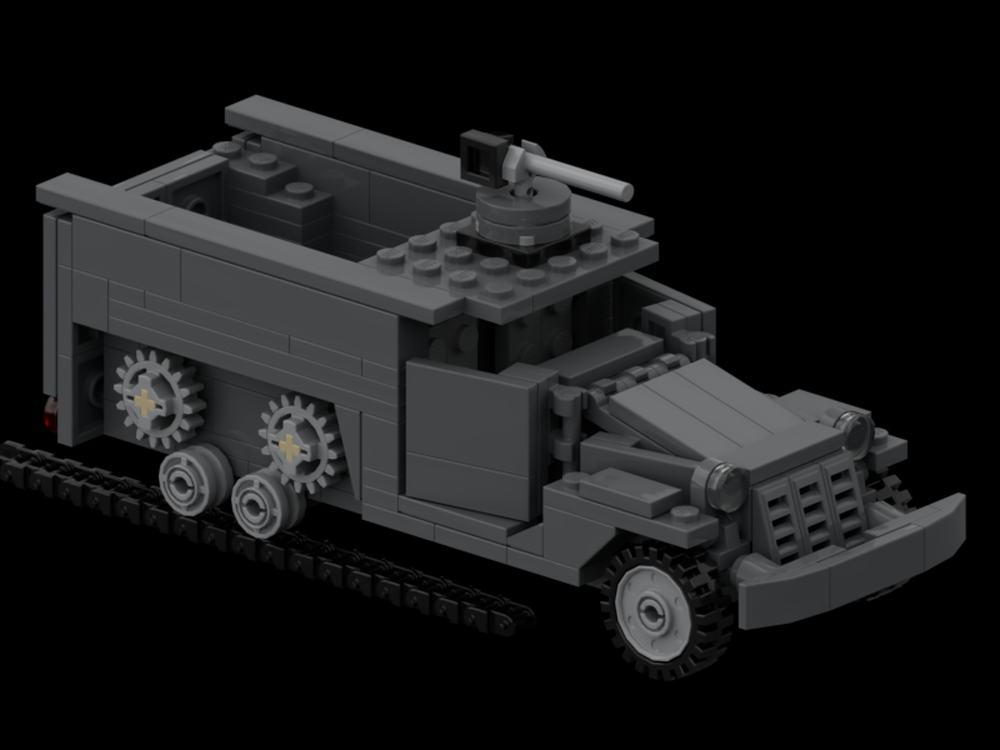 LEGO MOC Minifig scale Halftrack by Boomdidit | Rebrickable - Build ...