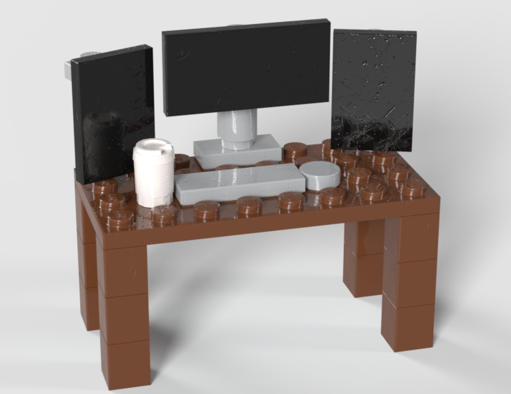 LEGO MOC Tripple monitor setup by Snoopydoopy | Rebrickable - Build ...
