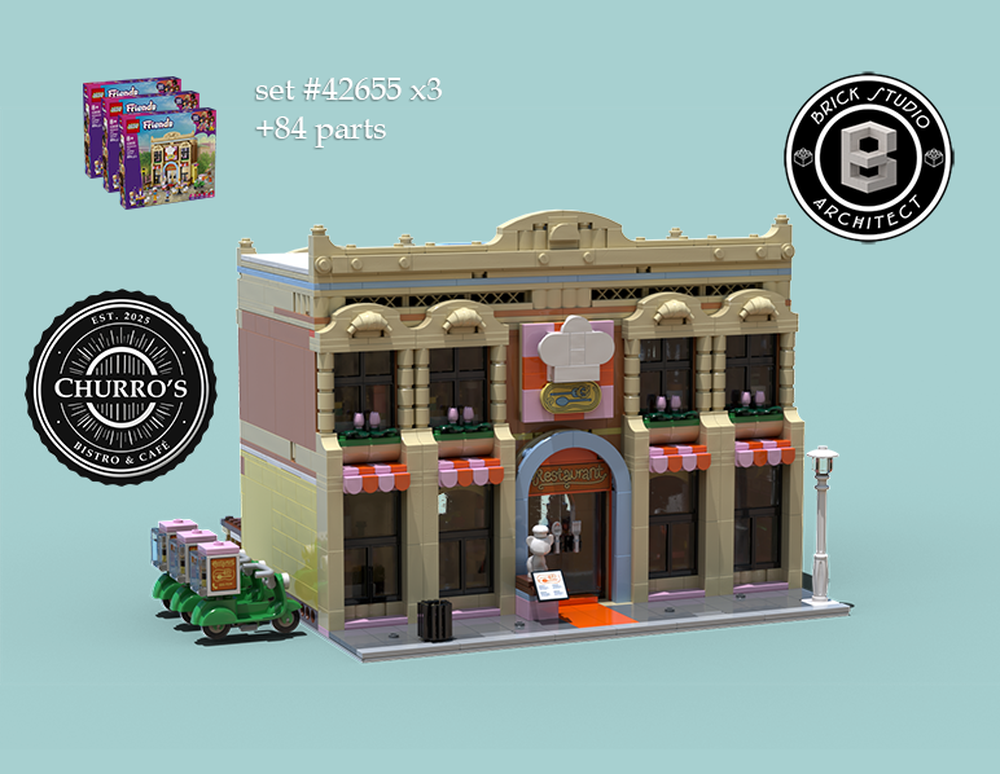LEGO MOC Churro's Bistro & Cafe by BrickStudioArchitect | Rebrickable ...