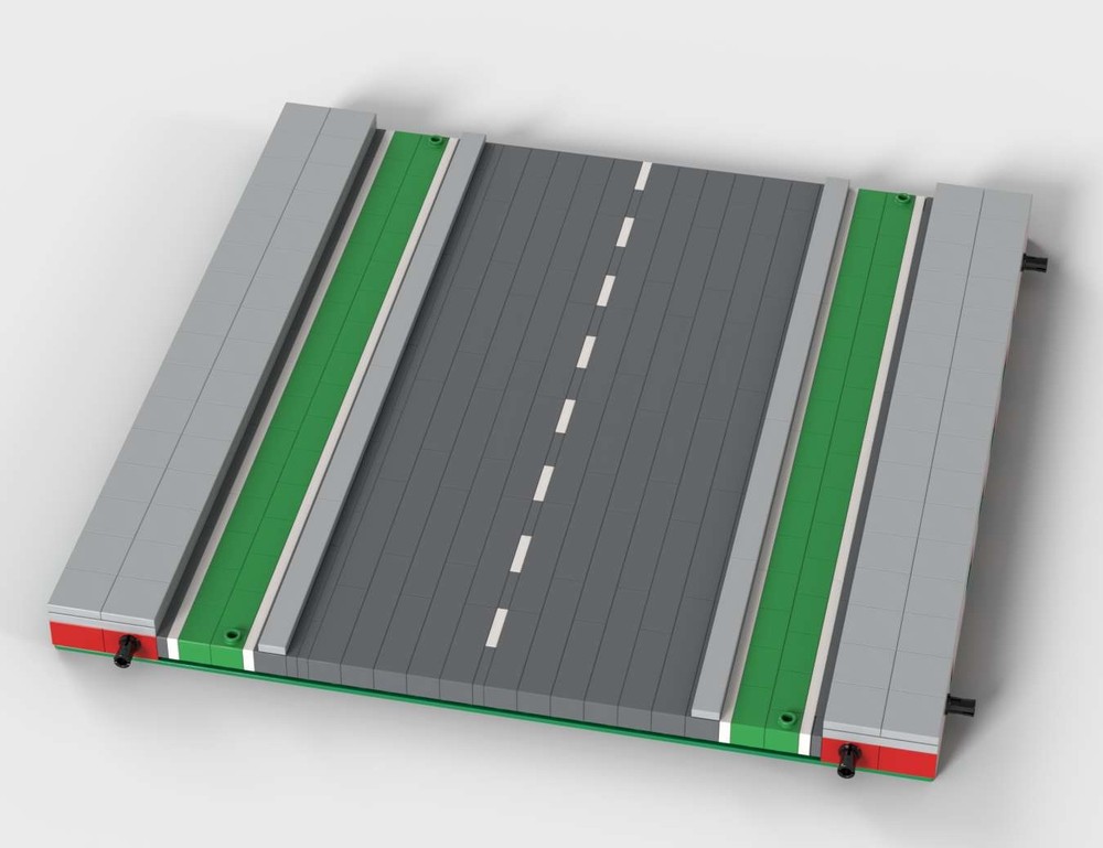LEGO MOC Straight MILS road with bikepath by Mabrikville | Rebrickable ...