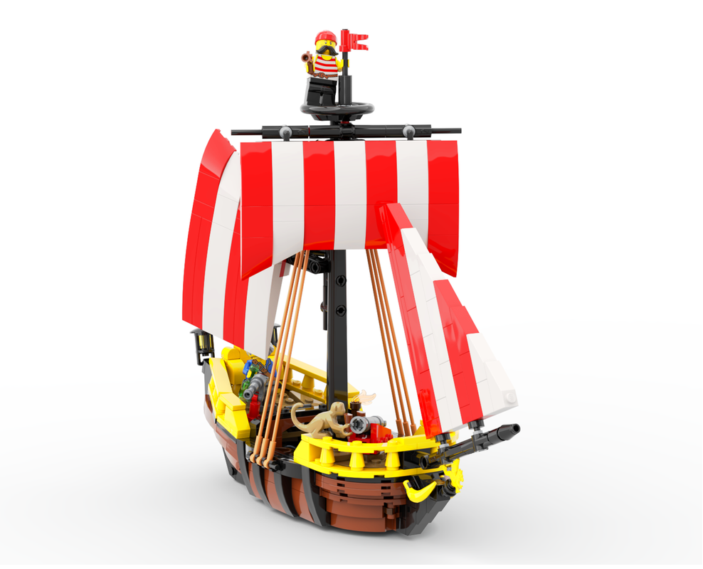 LEGO MOC Scalawag Sloop by TomSkippy | Rebrickable - Build with LEGO