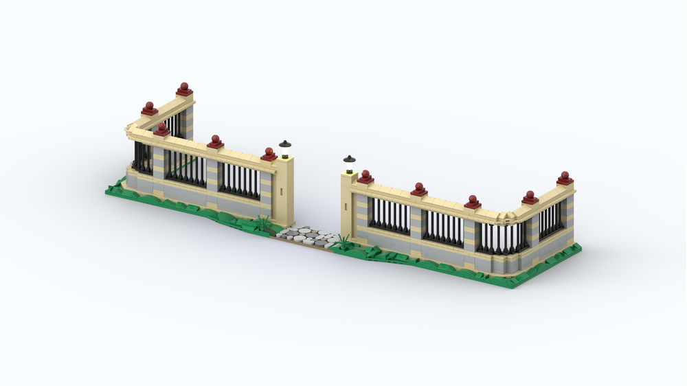 LEGO MOC Fence and rails by legoalfactotum | Rebrickable - Build with LEGO