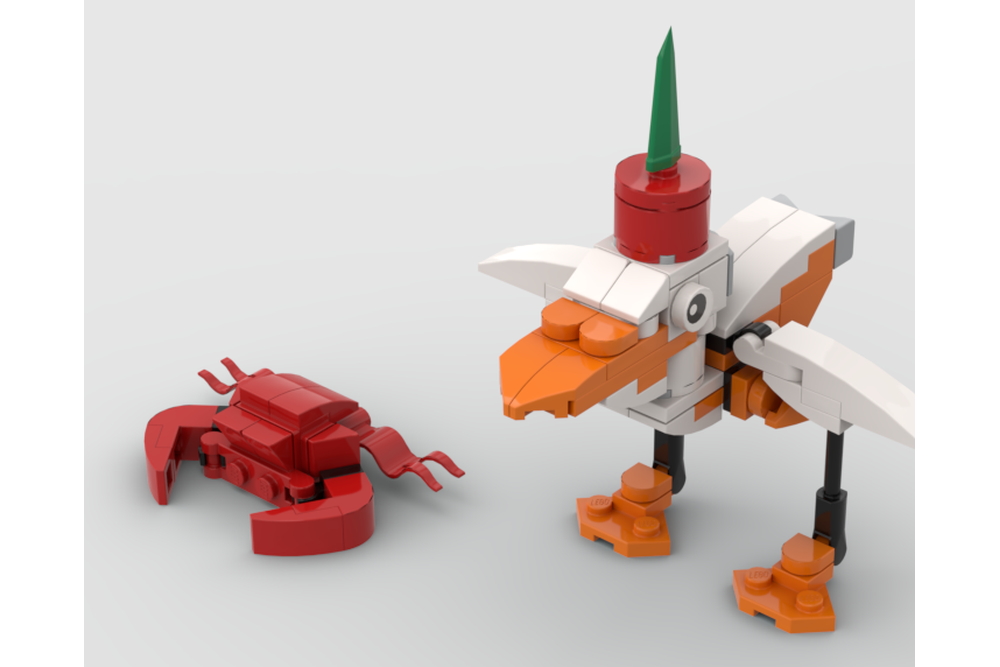 LEGO MOC Seagull and Crab by Kaen | Rebrickable - Build with LEGO