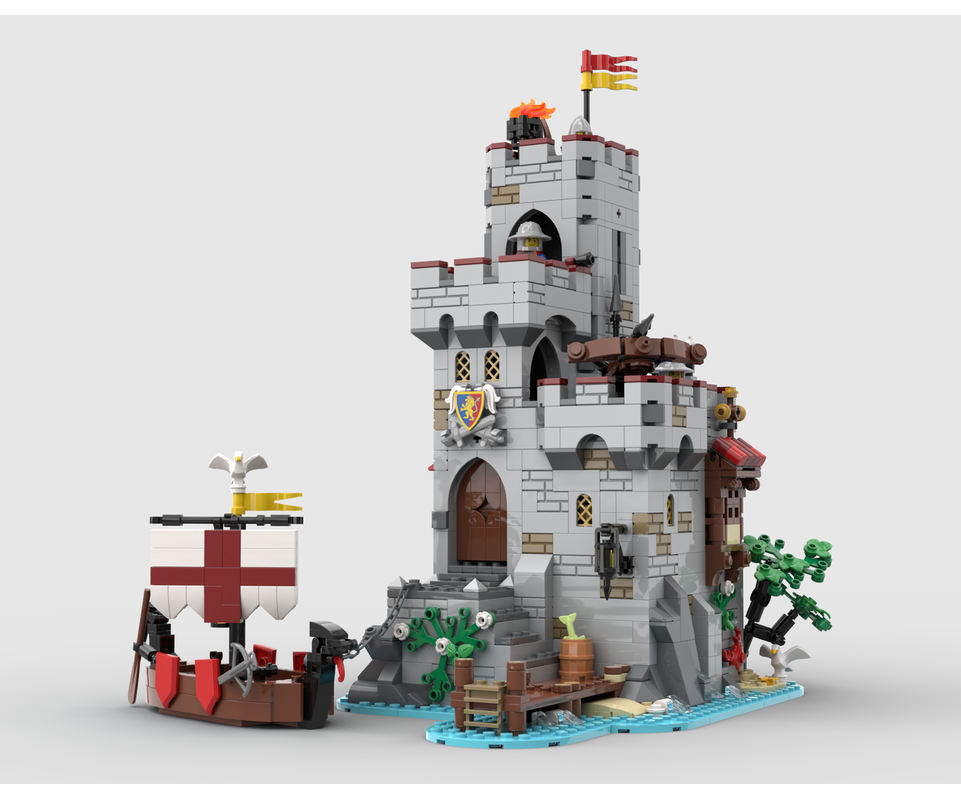 LEGO MOC Medieval Seaside Market Tower Alt build by bricks_fan_uy ...