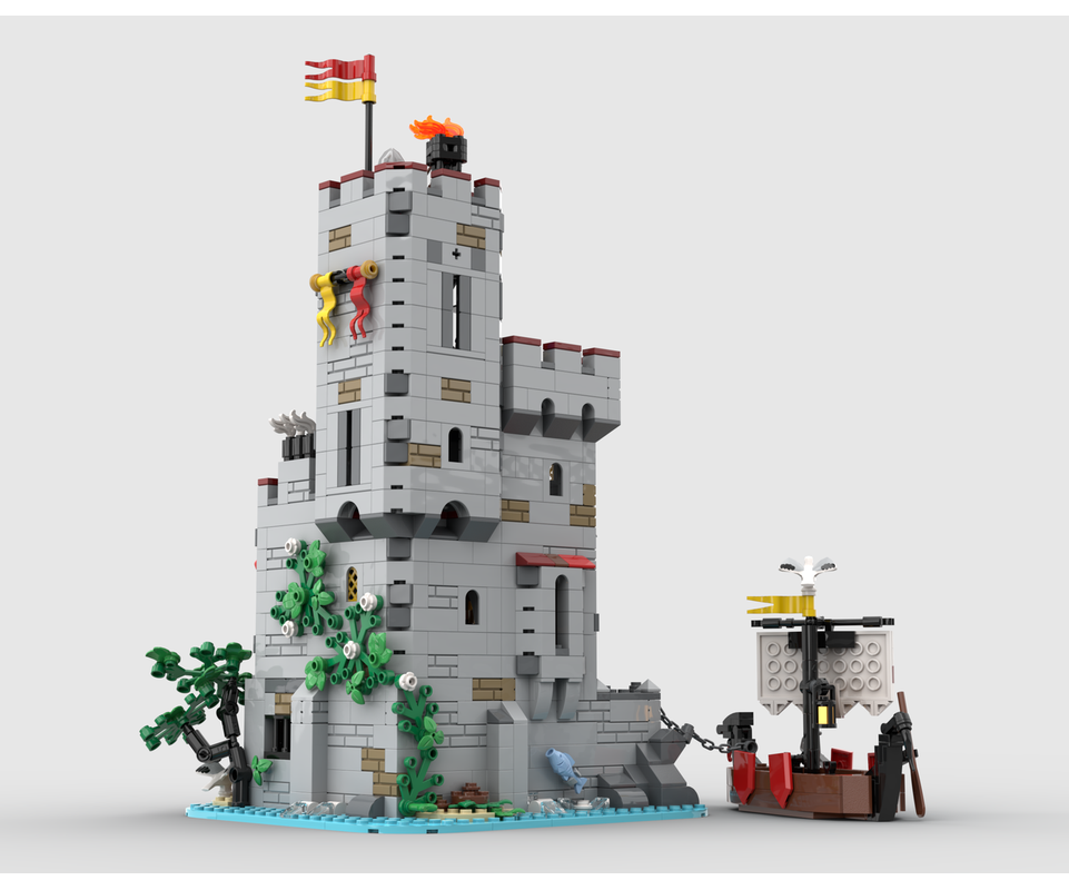 LEGO MOC Medieval Seaside Market Tower Alt build by bricks_fan_uy ...