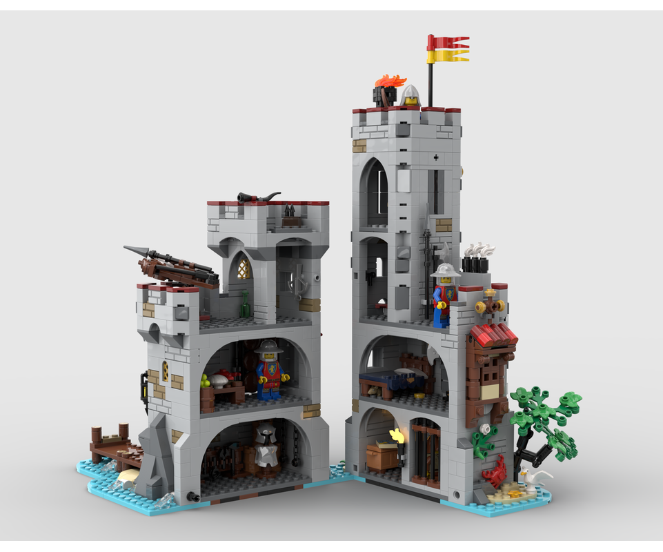 LEGO MOC Medieval Seaside Market Tower Alt build by bricks_fan_uy ...