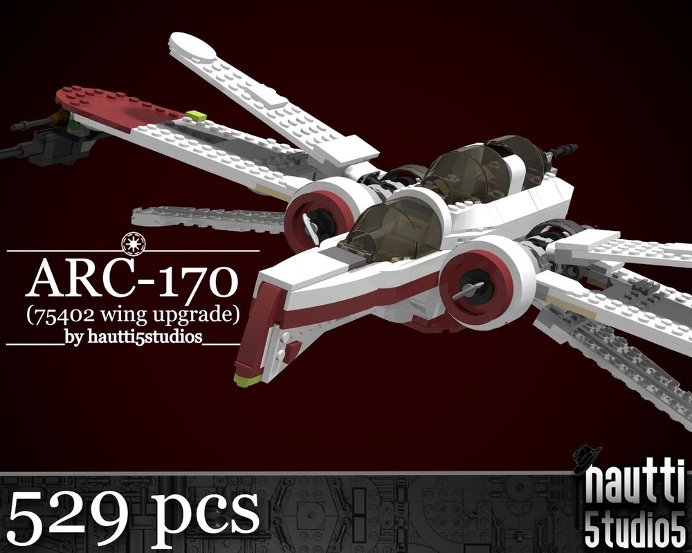 LEGO MOC ARC-170 (75402 wing upgrade) by hautti5 | Rebrickable - Build ...