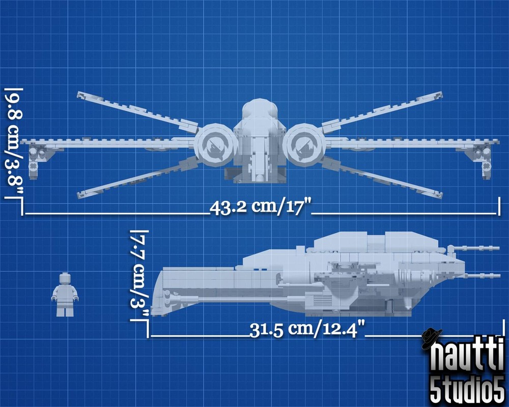 LEGO MOC ARC-170 (75402 wing upgrade) by hautti5 | Rebrickable - Build ...
