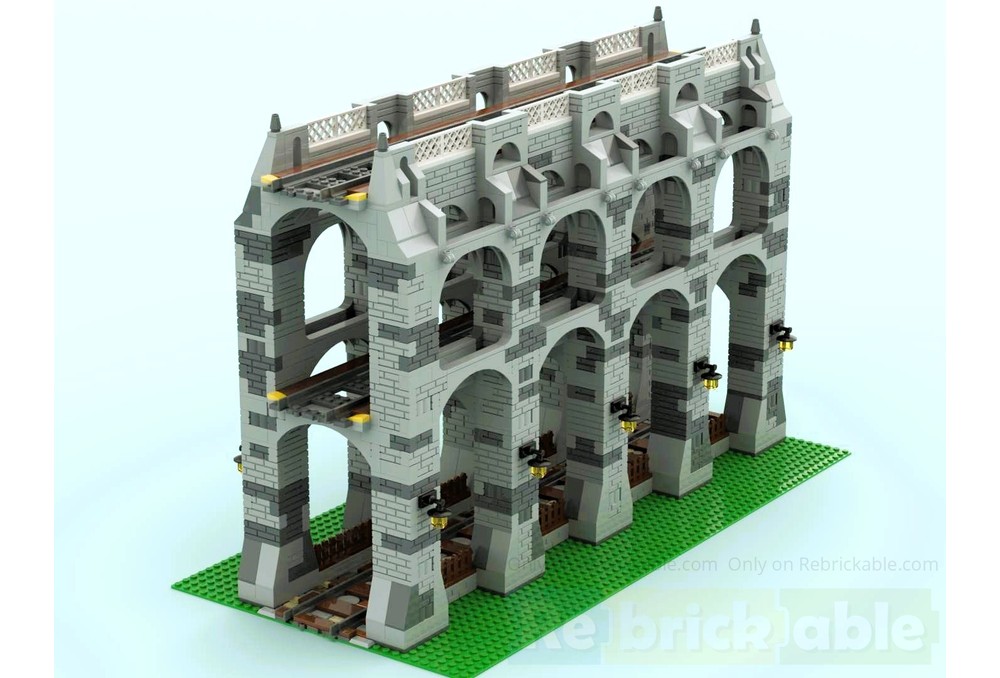 Lego Moc Railway Bridge By Albox82 Rebrickable Build With Lego