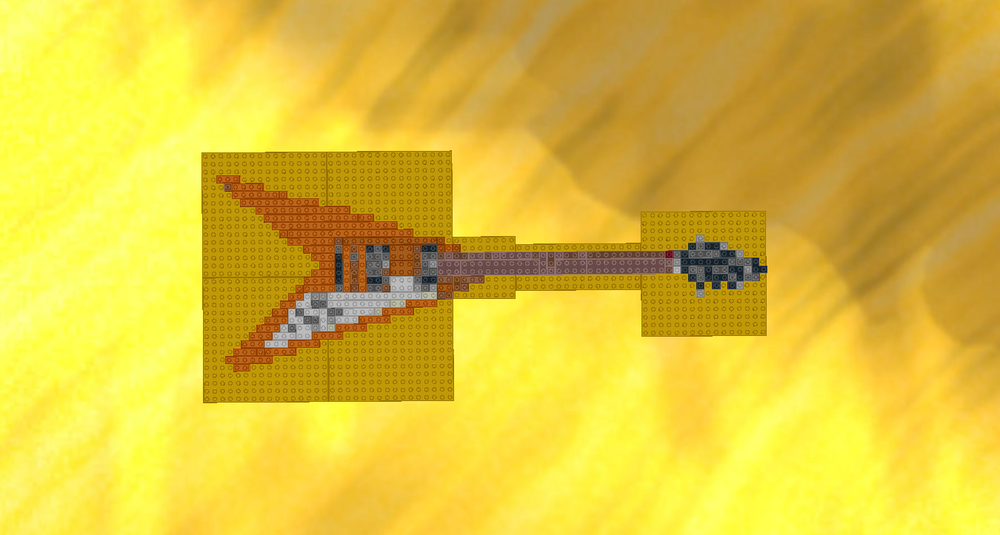 LEGO MOC Gibson Flying V by RetroRemake | Rebrickable - Build with LEGO