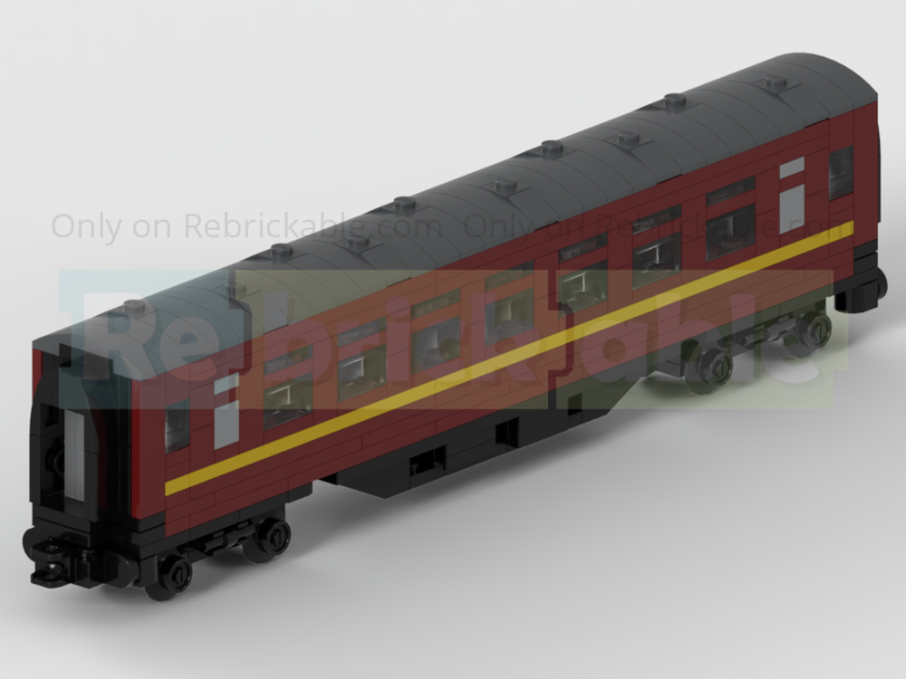 LEGO MOC 4-Wide BR MK1 Corridor Carriage In Maroon Livery by Andy Ps ...