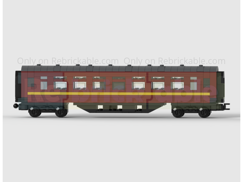 LEGO MOC-207038 4-Wide BR MK1 Corridor Carriage In Maroon Livery by ...