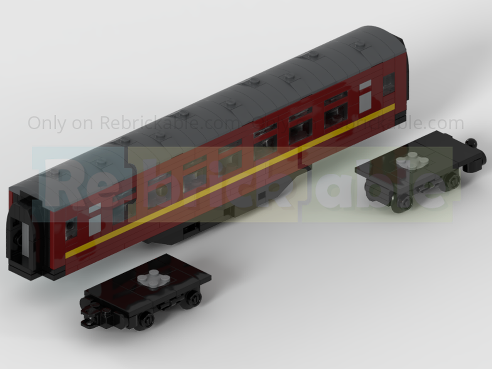 LEGO MOC-207038 4-Wide BR MK1 Corridor Carriage In Maroon Livery by ...