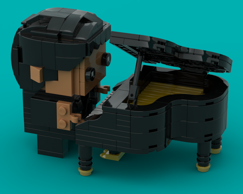 LEGO MOC Piano Guy by birdbrickbuilds | Rebrickable - Build with LEGO