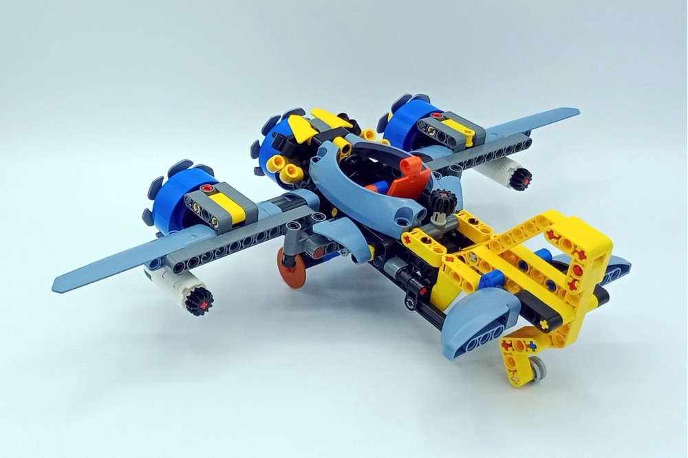LEGO MOC-207072 42201 Trimotor Propeller Plane by Nequmodiva ...