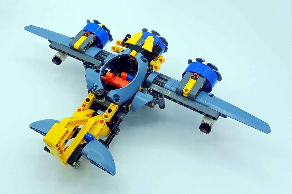 LEGO MOC-207072 42201 Trimotor Propeller Plane by Nequmodiva ...