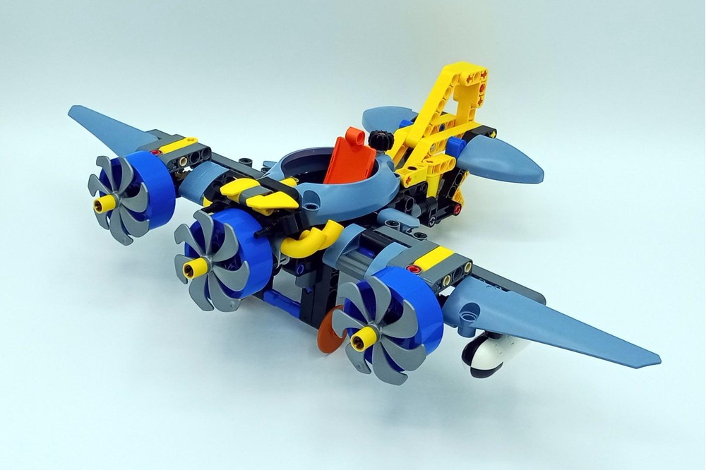 LEGO MOC-207072 42201 Trimotor Propeller Plane by Nequmodiva ...