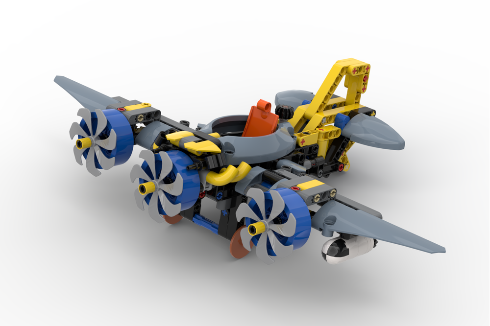 LEGO MOC-207072 42201 Trimotor Propeller Plane by Nequmodiva ...