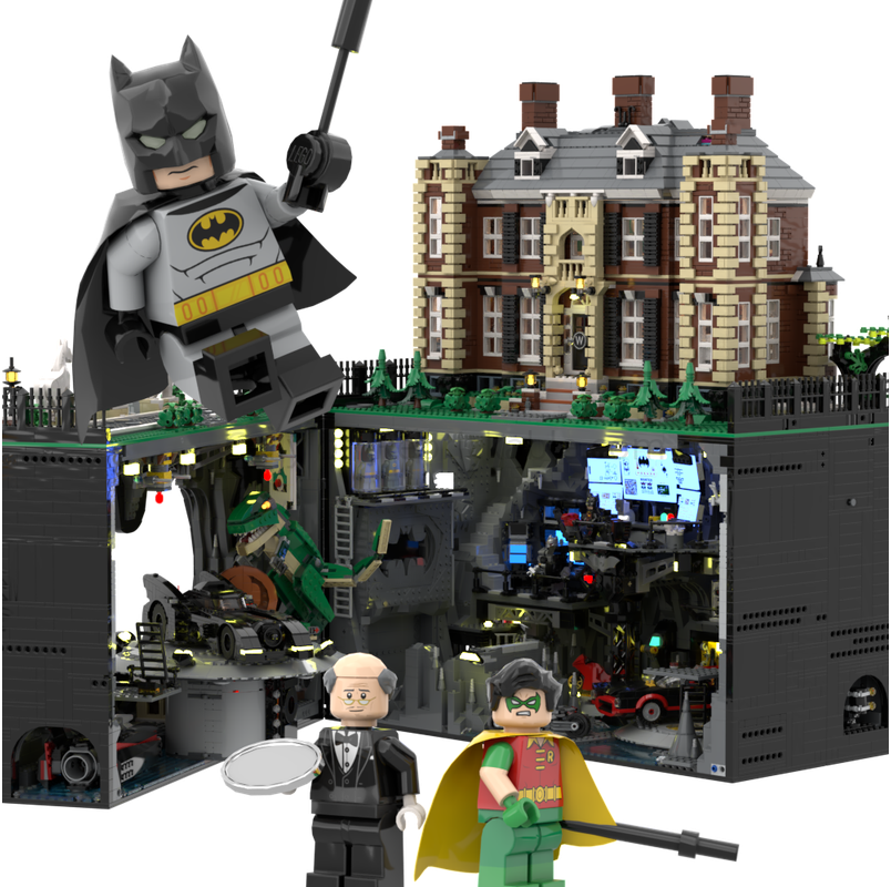 LEGO MOC Batcave & Wayne Manor - 76252 & 21330 Modular Building ...