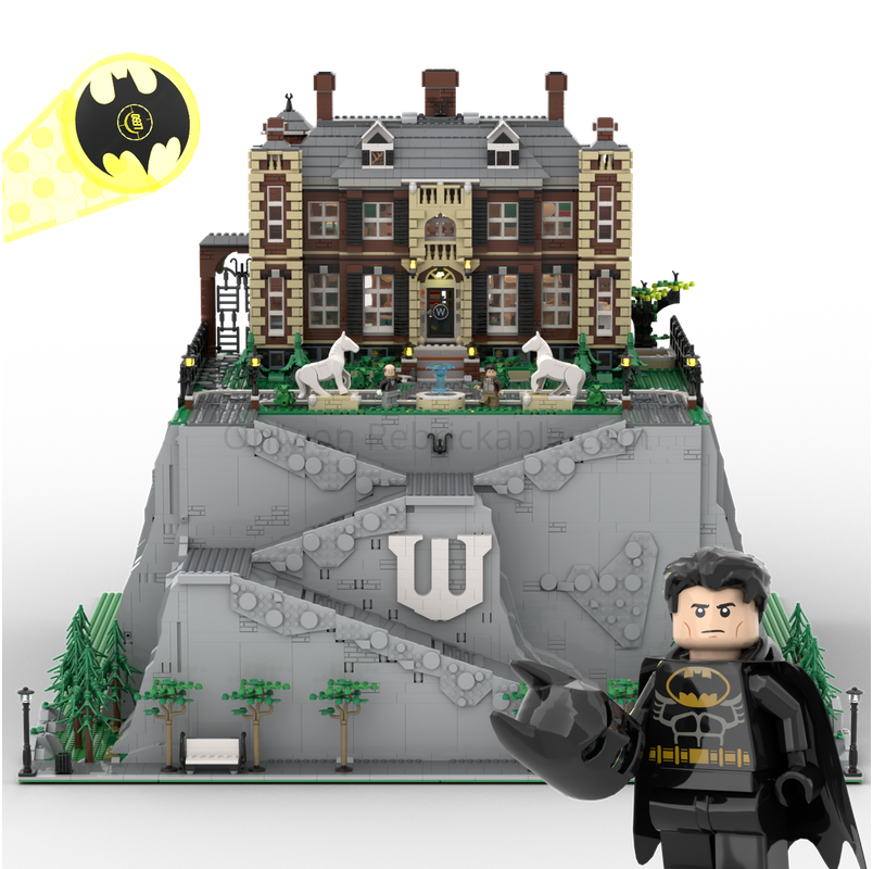 LEGO MOC Batcave & Wayne Manor - 76252 & 21330 Modular Building ...