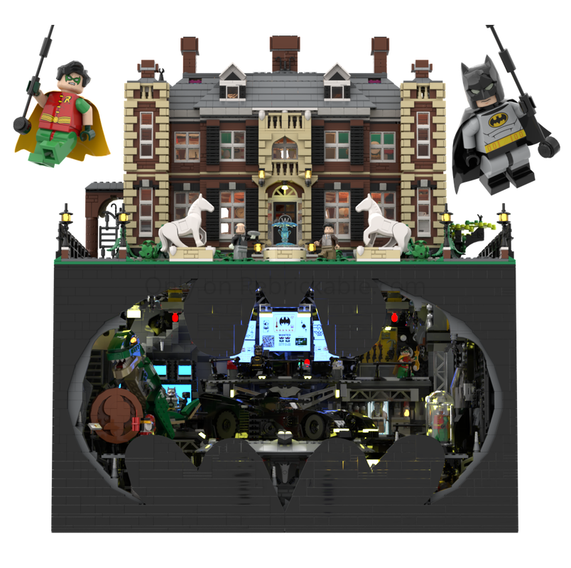 LEGO MOC Batcave & Wayne Manor - 76252 & 21330 Modular Building ...