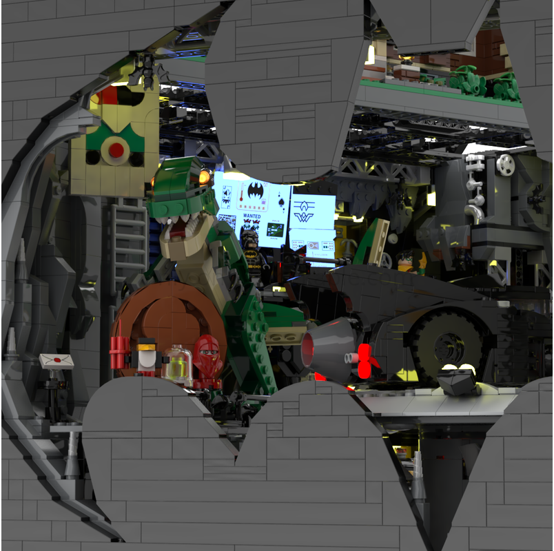 LEGO MOC Batcave & Wayne Manor - 76252 & 21330 Modular Building ...