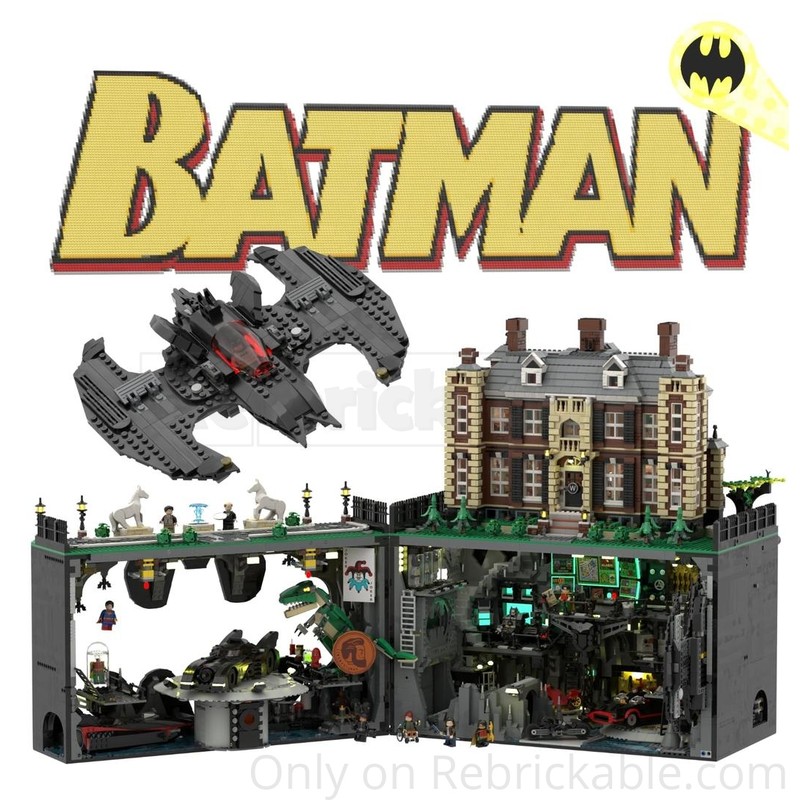 LEGO MOC Batcave & Wayne Manor - 76252 & 21330 Modular Building ...
