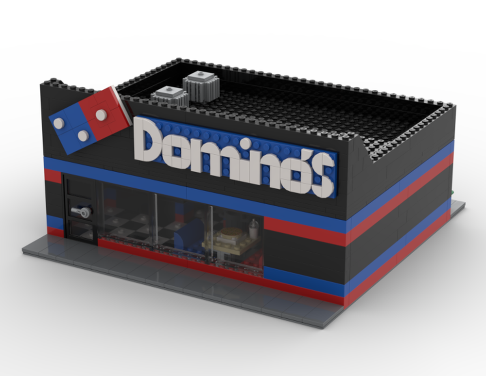 LEGO MOC Dominos Pizza by Smellybricks | Rebrickable - Build with LEGO