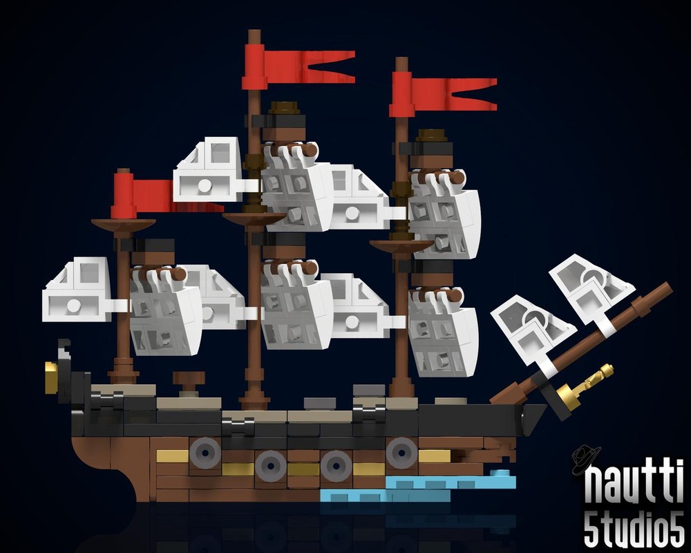 LEGO MOC Miniature Pirate Ship by hautti5 | Rebrickable - Build with LEGO
