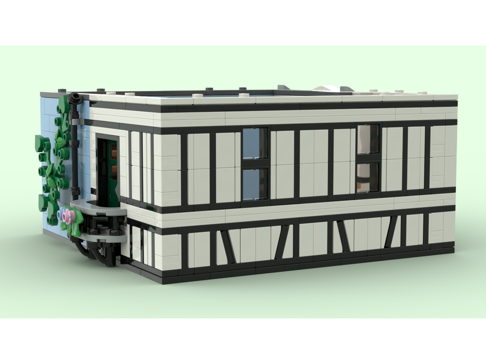 Lego Moc Tudor Corner Timber Floor Facade By Kuragari1 Rebrickable