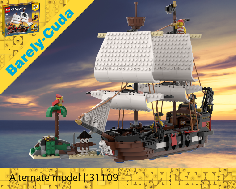 LEGO MOC Barely-Cuda Brig by Jappelsap98 | Rebrickable - Build with LEGO