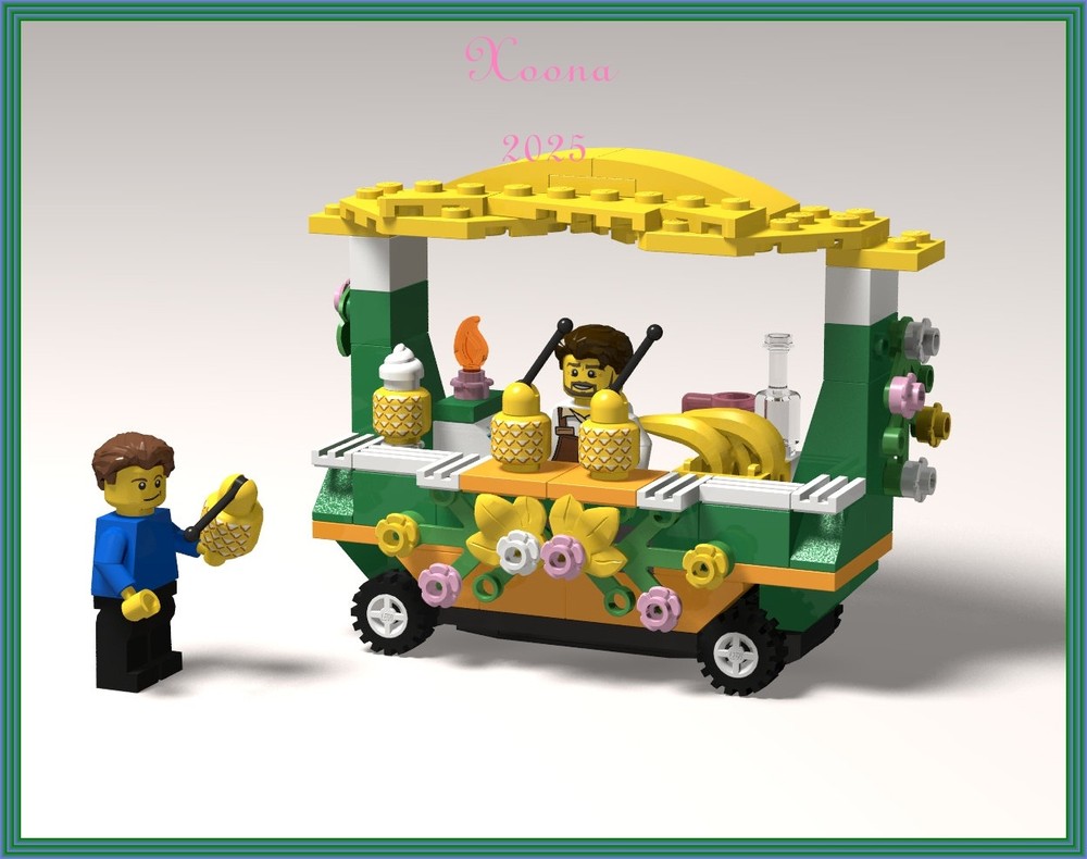 LEGO MOC Pineapple Drinks Food Trailer by xoona | Rebrickable - Build ...