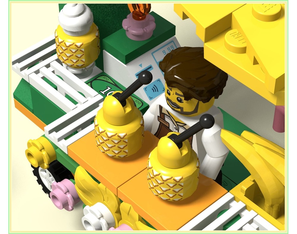LEGO MOC Pineapple Drinks Food Trailer by xoona | Rebrickable - Build with LEGO