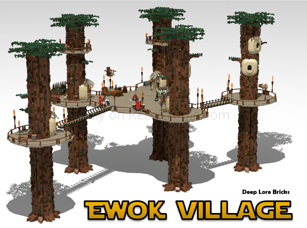 LEGO MOC UCCS Ewok Village by Deep Lore Bricks | Rebrickable - Build ...
