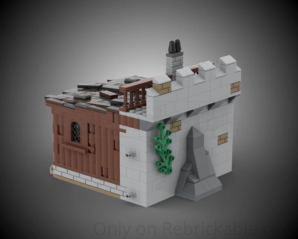 Lego Moc Modular Castle Barracks By Brickone Rebrickable Build