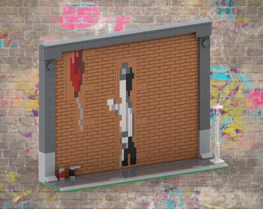 LEGO MOC Minifig with Balloon Graffiti by Brickland Hills | Rebrickable ...