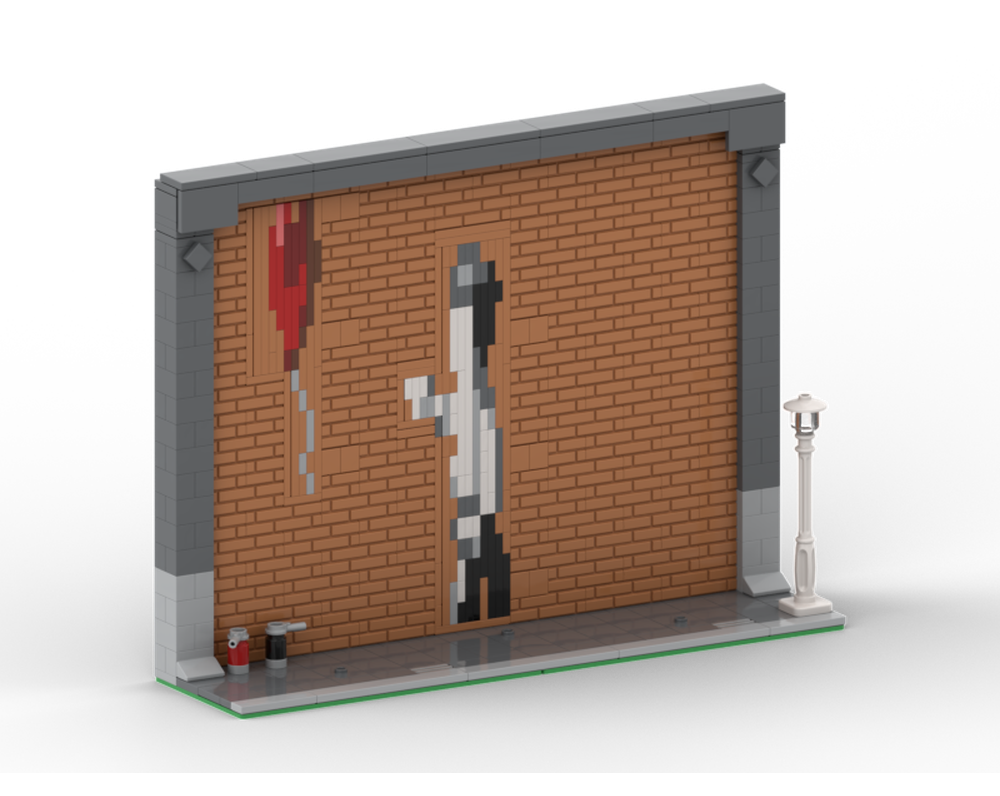 LEGO MOC Minifig with Balloon Graffiti by Brickland Hills | Rebrickable ...