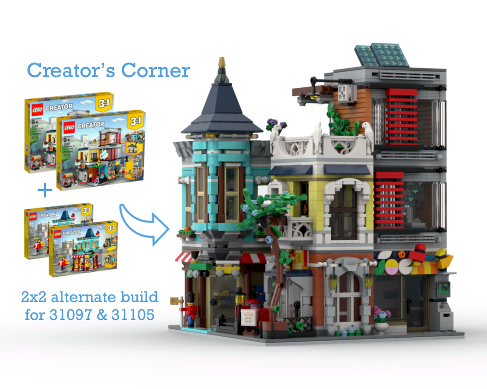 LEGO MOC Creator's Corner modular - 2x2 alternate build for 31097 and ...