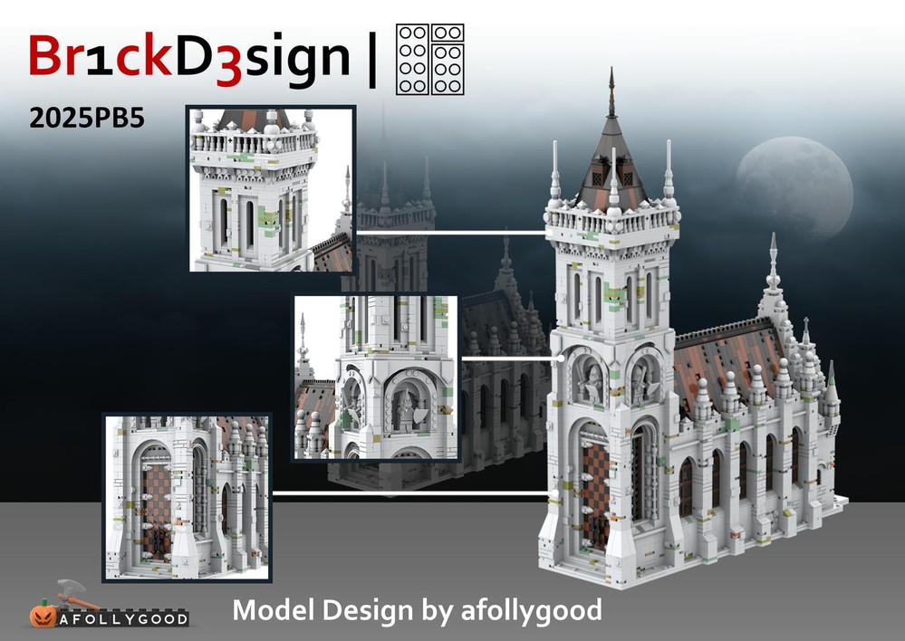 LEGO MOC Gothic Church by Br1ckD3sign | Rebrickable - Build with LEGO