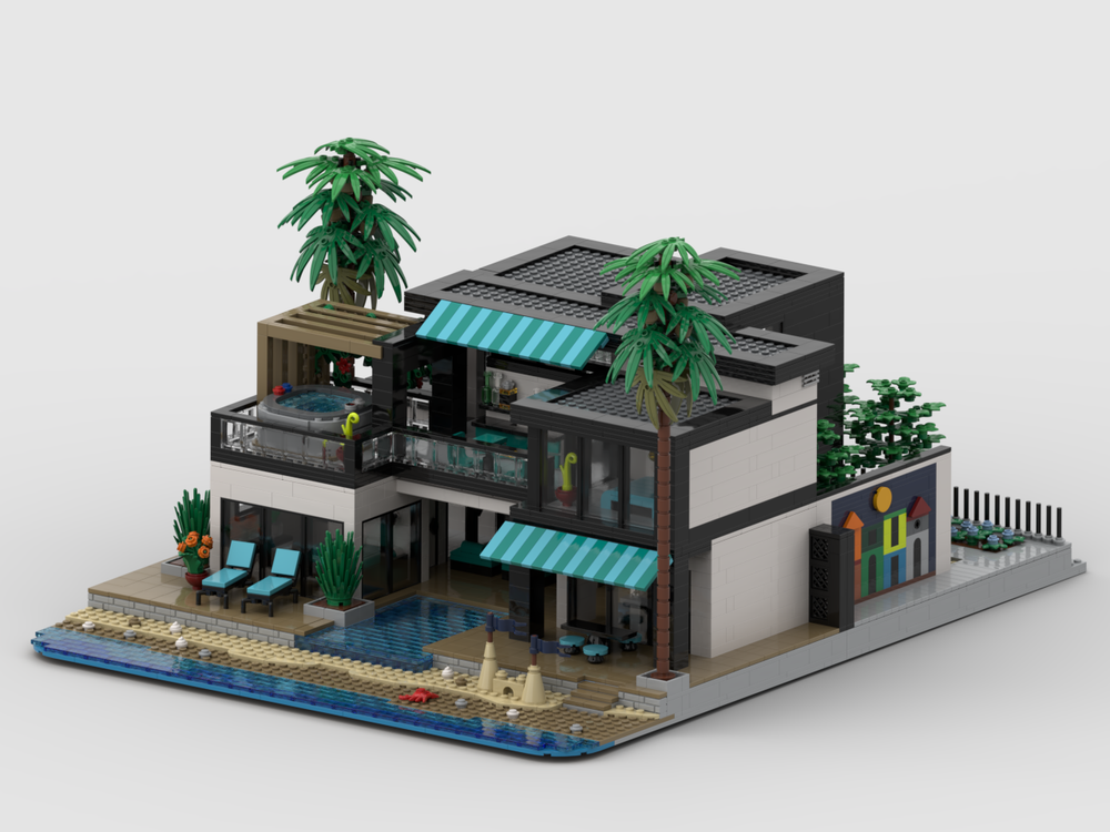 LEGO MOC Caribbean Beach Villa by Cvanhulle | Rebrickable - Build with LEGO