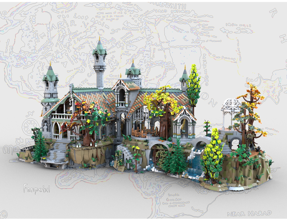 LEGO MOC Rivendell 10316 Extension Mountain base by Fanpeixi ...