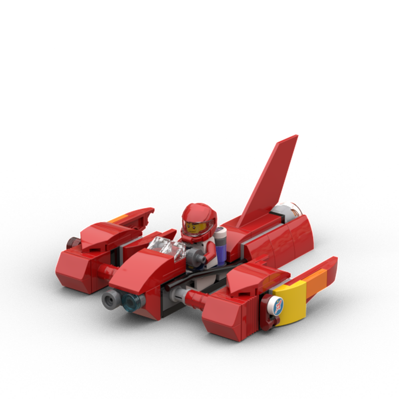 LEGO MOC Hot Rod Hoverbike Red by Creatron-Rex | Rebrickable - Build ...