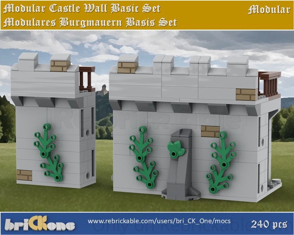 LEGO MOC Modular Castle Wall Basic Set by bri_CK_One | Rebrickable ...
