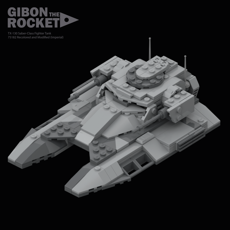 LEGO MOC TX-130 Saber-Class Fighter Tank 75182 Recolored and Modified ...