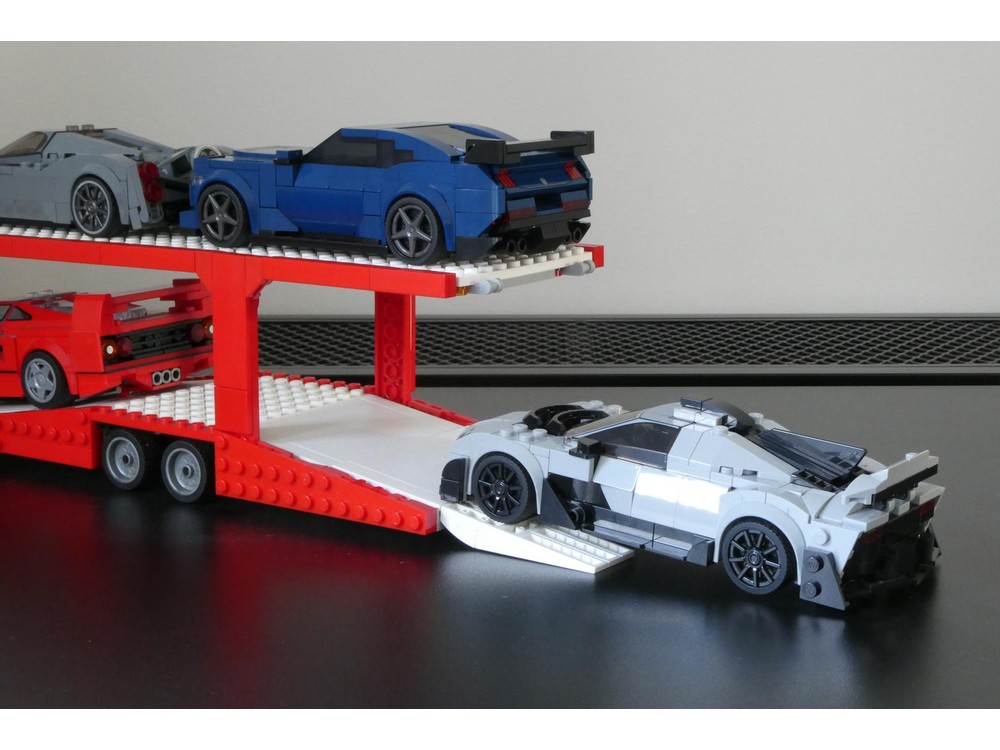 Lego Moc Rc Car Transporter By Leo1 Rebrickable Build With Lego