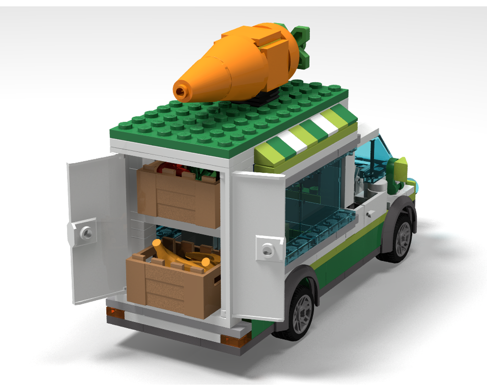 LEGO MOC 7 stud-wide Farmers Market Van by w-Teilchen | Rebrickable ...