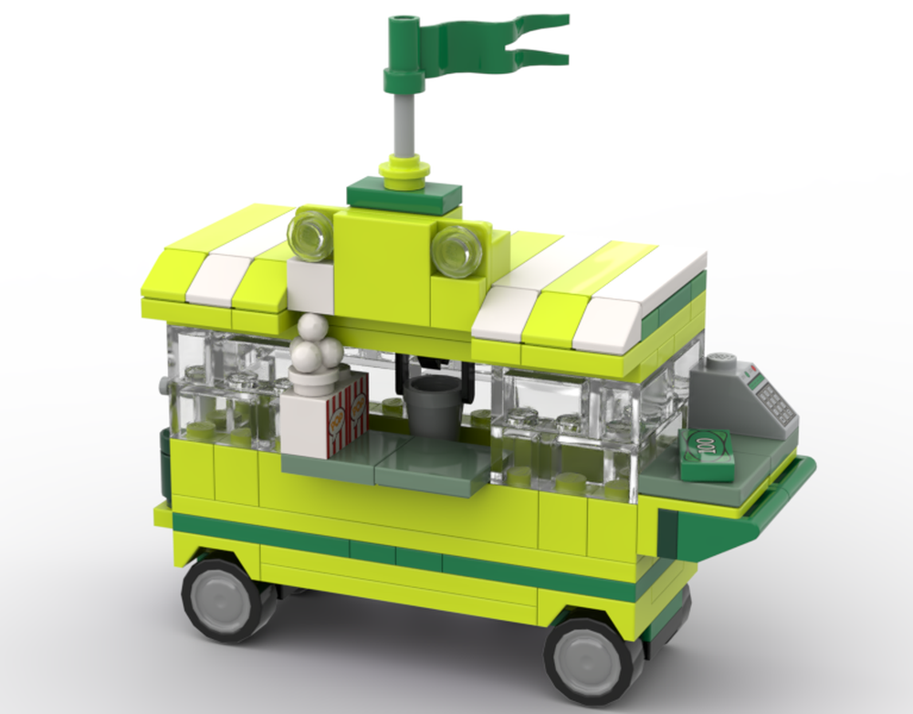 LEGO MOC Pop Corn Vendor Wagon by alejoluis | Rebrickable - Build with LEGO
