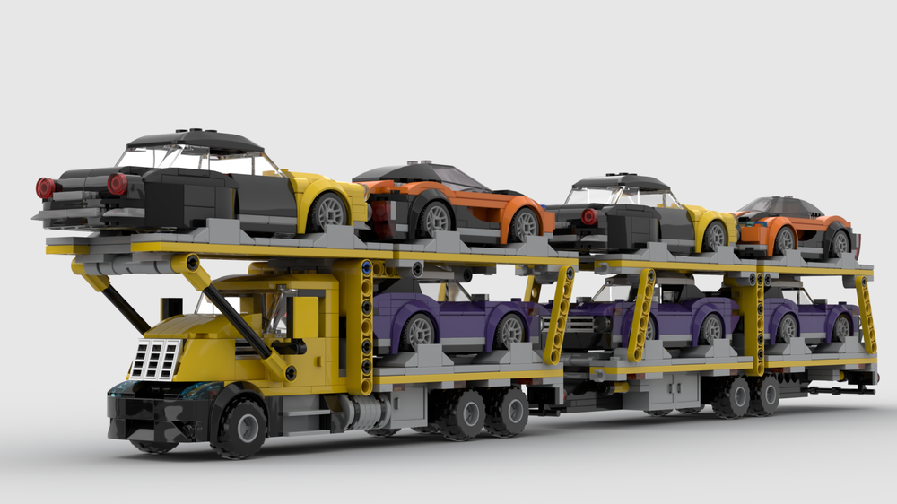 LEGO MOC Car transport truck by phigeon | Rebrickable - Build with LEGO