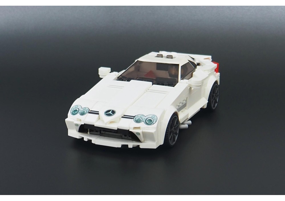 LEGO MOC-207425 McLaren Mercedes SLR (White) - Speed Champions 8 Studs ...